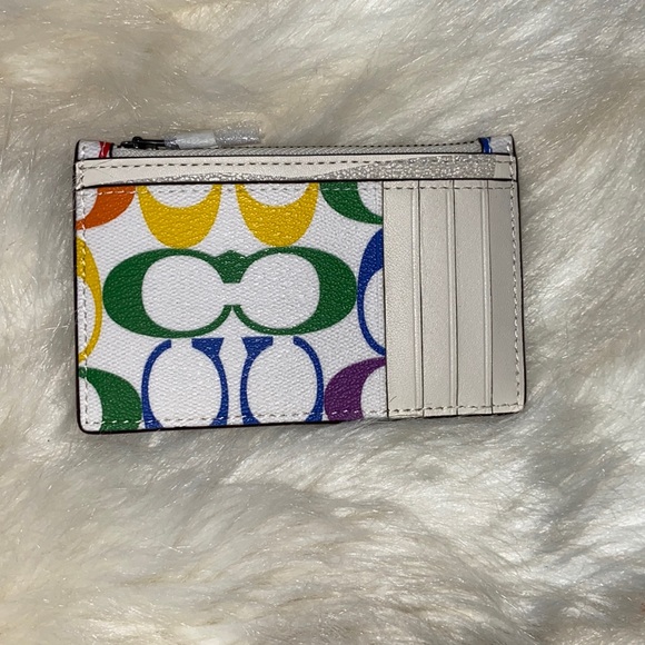 Coach | Bags | Coach Pride Card Case In Rainbow Signature | Poshmark